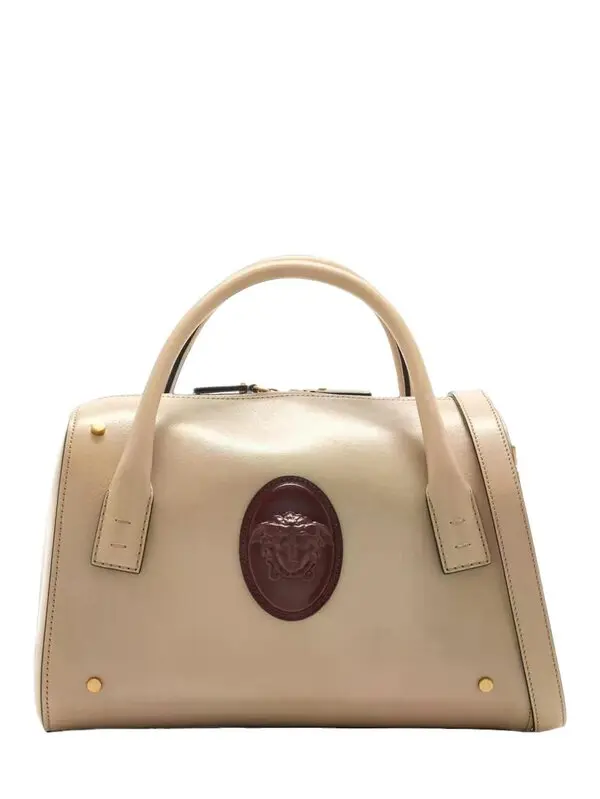 Versace Medium Romy Leather Tote Bag - Neutrals