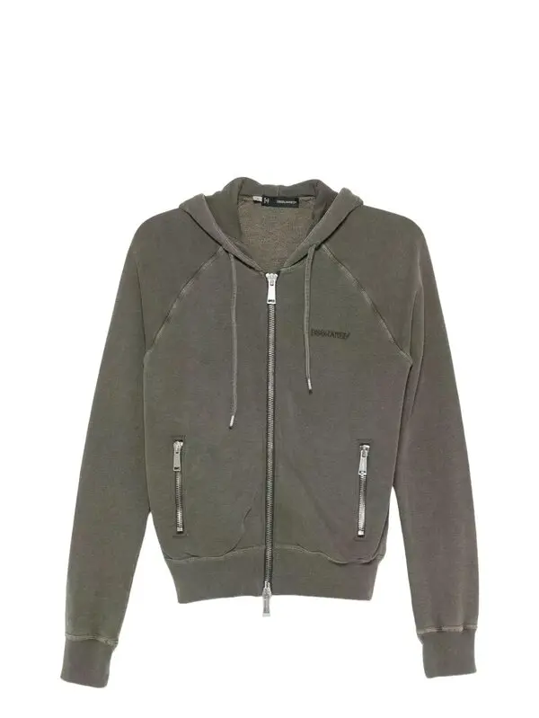 Dsquared2 2000s Zip-up Hoodie - Grey