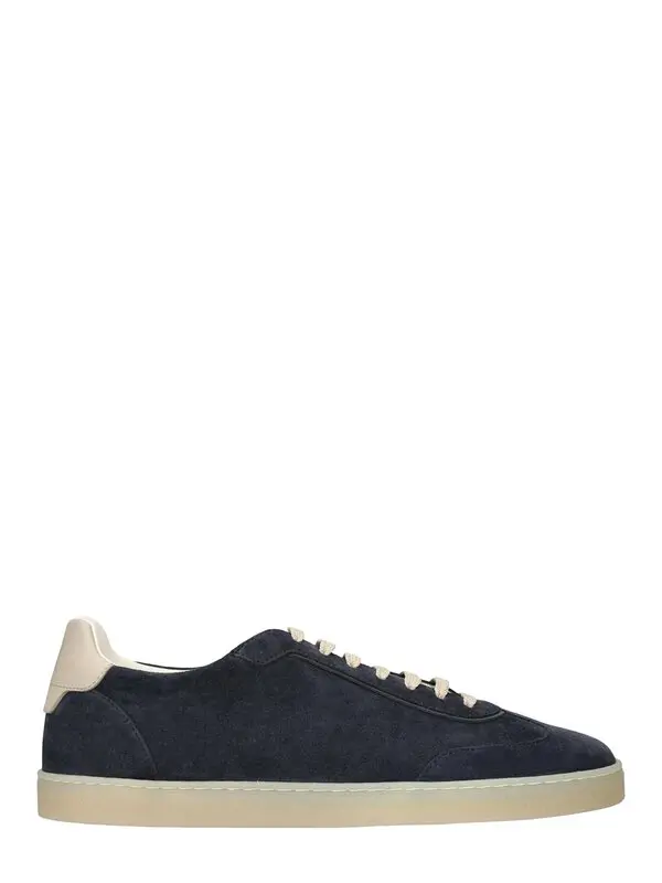 Brunello Cucinelli Suede Low-top Sneakers - Navy