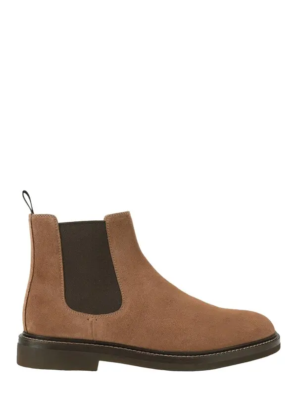 Brunello Cucinelli Suede Chelsea Boots - Beige