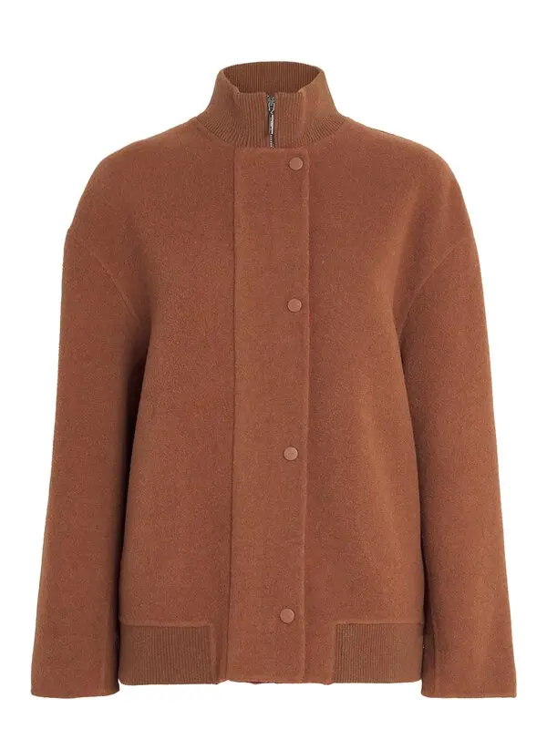 Max Mara Wool-blend Zip-up Coat - Red
