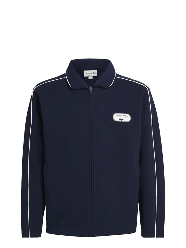 Lacoste Tennis Heritage Zip-up Sweatshirt - Navy