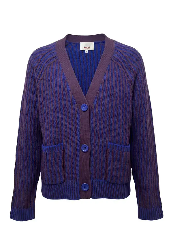 NOOKI DESIGN Fabian Grandad Cardigan Mix - Blue