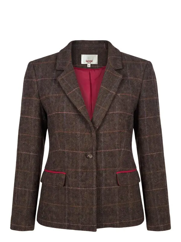 NOOKI DESIGN Robina Check Jacket Multi - Gray