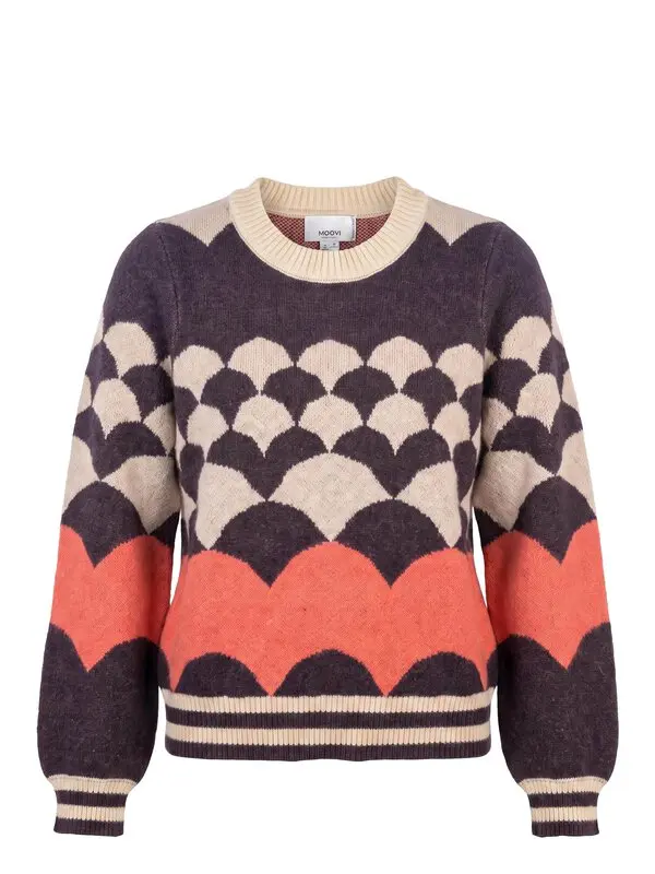 NOOKI DESIGN Mabel Knit Jumper Chocolate Mix - Brown