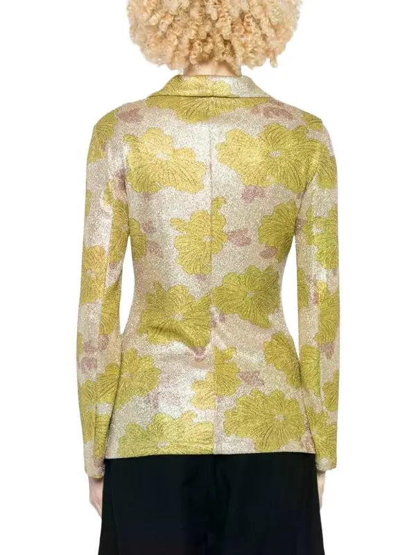 SIYU Floral-print Single-breasted Blazer - Neutrals