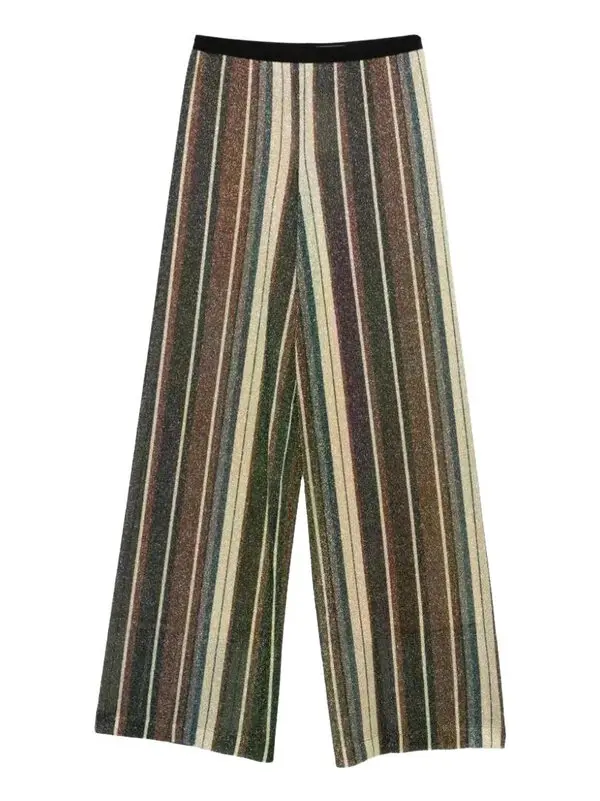 SIYU Zoe Stripe-print Wide-leg Trousers - Brown