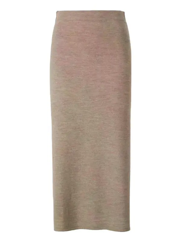 Staud Ruched Knitted Skirt - Neutrals