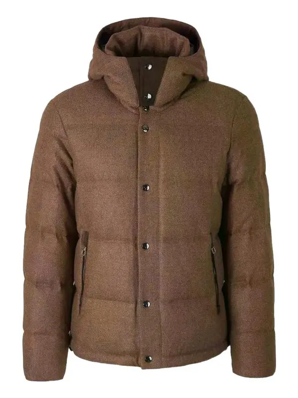 MONTECORE Quilted Hooded Jacket - Brown