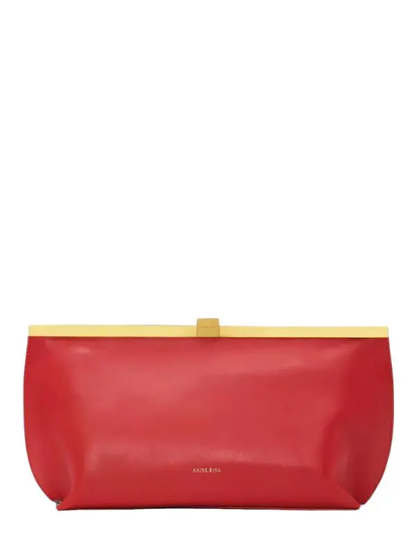 ANINE BING Anine Logo-print Clutch Bag - Red