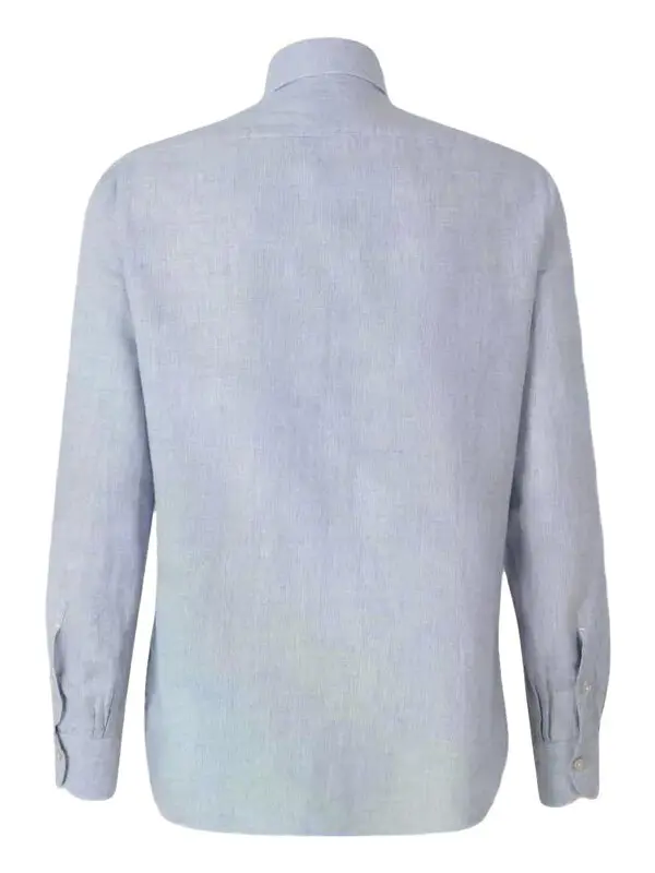 LUIGI BORRELLI Button-down Chest-pocket Shirt - Blue