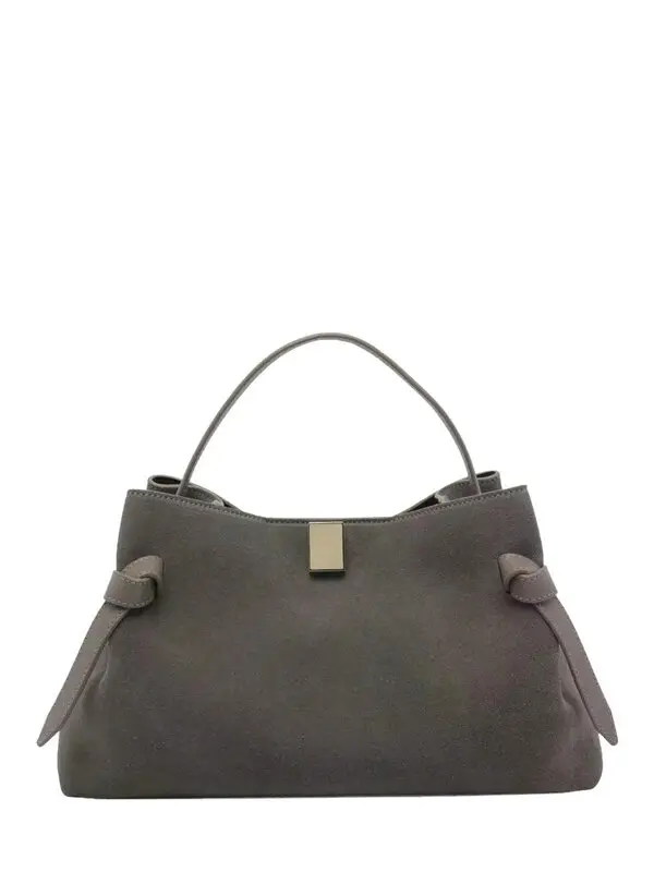 Yuzefi Gyoza Suede Clutch Bag - Grey
