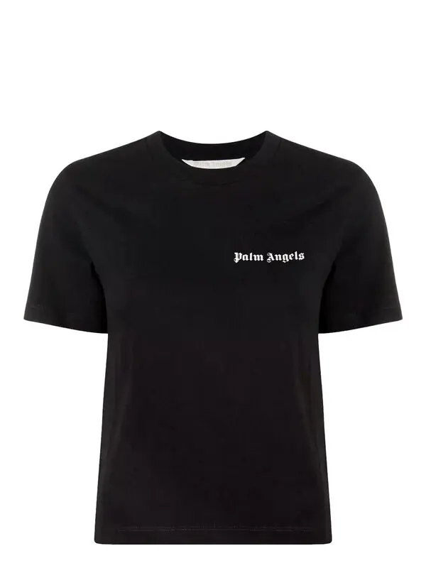 Palm Angels Chest Logo-print Detail T-shirt - Black