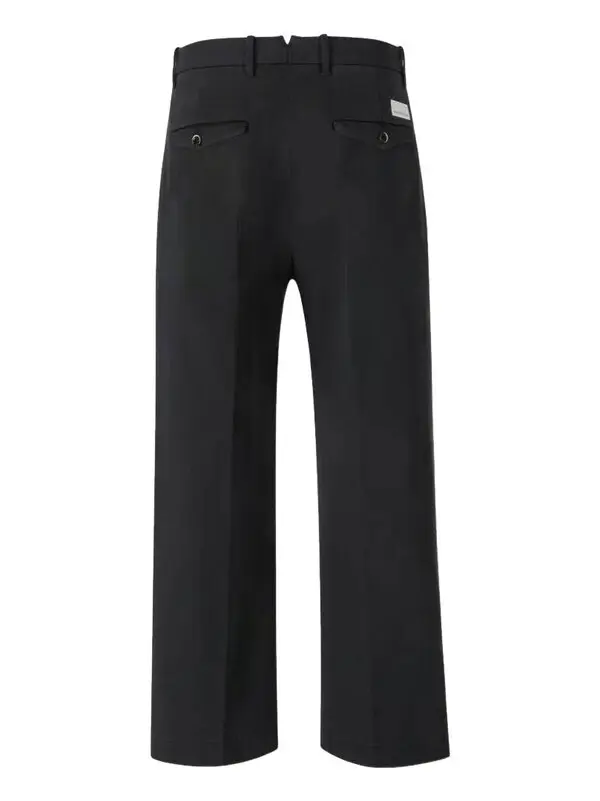 NINE:INTHE:MORNING Logo-patch Straight-leg Trousers - Black