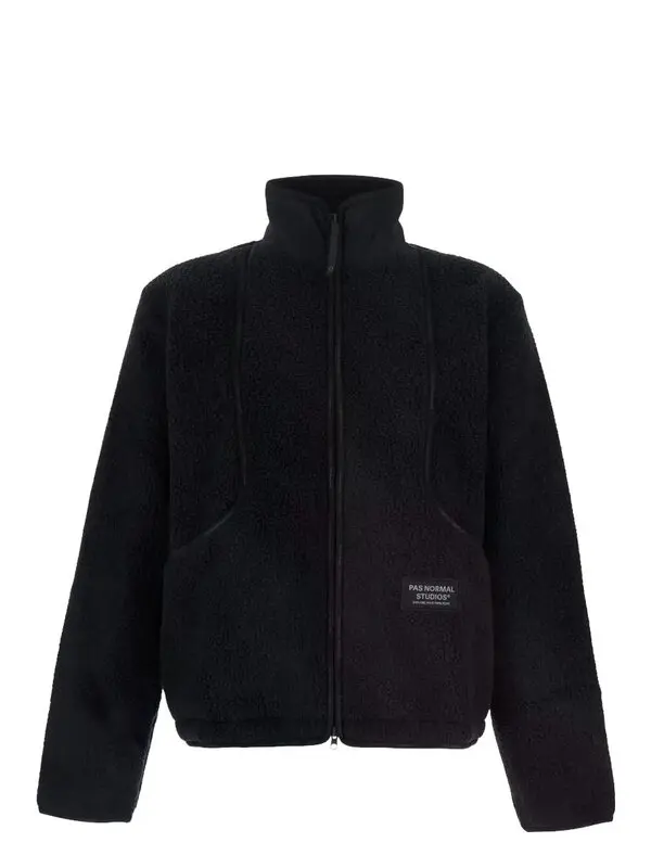 PAS NORMAL STUDIOS Fleece Logo-patch Jacket - Black