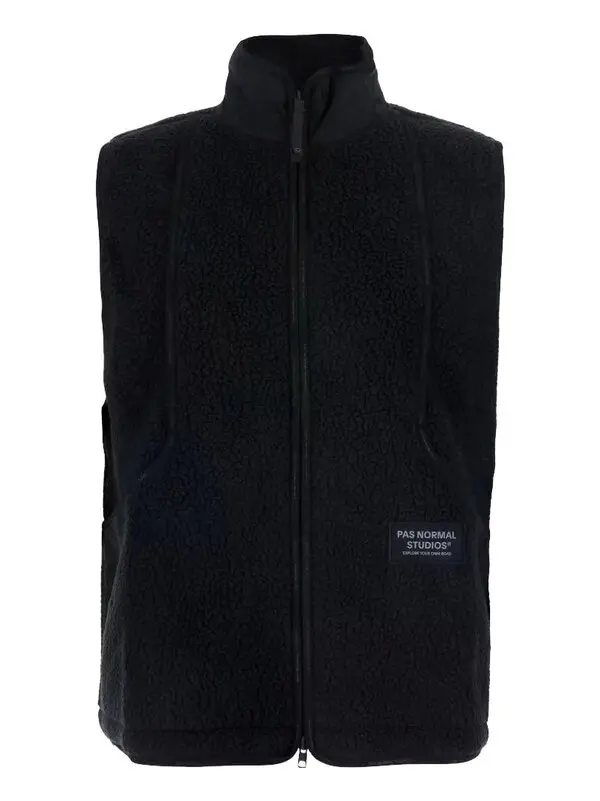 PAS NORMAL STUDIOS Off-race Fleece Gilet - Black