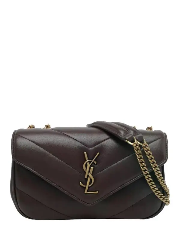 Saint Laurent Mini Loulou Quilted Leather Crossbody Bag - Brown