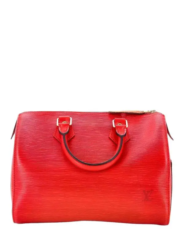 LOUIS VUITTON Speedy Handbag Epi Leather 25 Satchel - Red