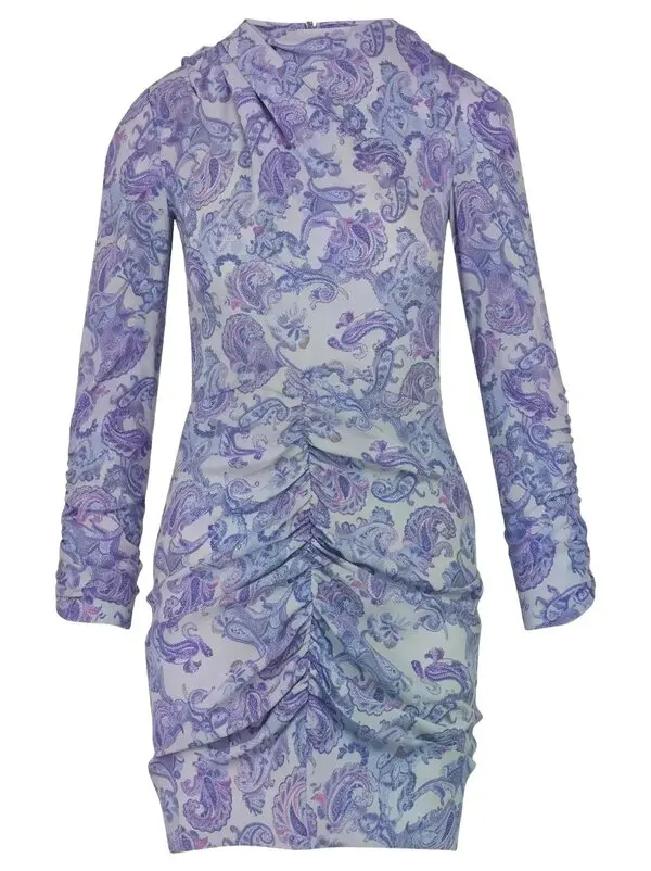 Isabel Marant Étoile Tosca Paisley-print Mini Dress - Blue
