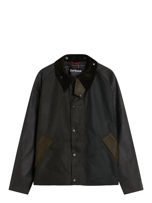 Barbour Patchwork Transport Wax Jacket - Sage Multi