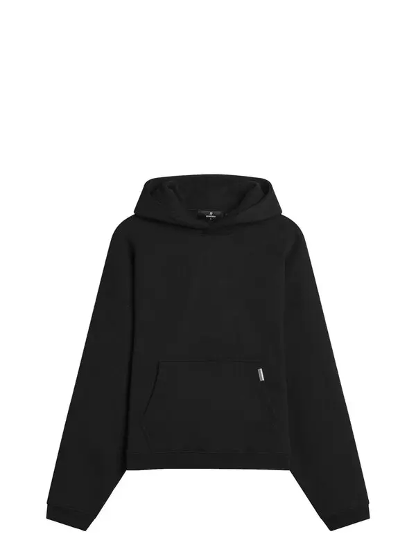 REPRESENT Initial Boxy Hoodie - Black