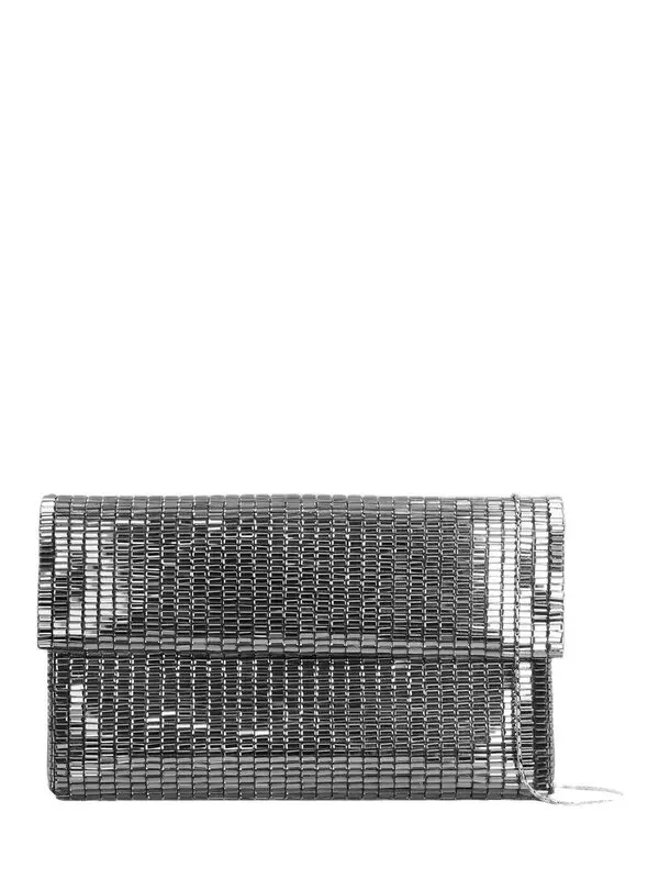 TWENTY FOURHAITCH Vega Beaded-embellishment Clutch Bag - Silver