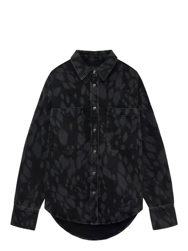 ANINE BING Samy Shirt Abstract Washed - Black