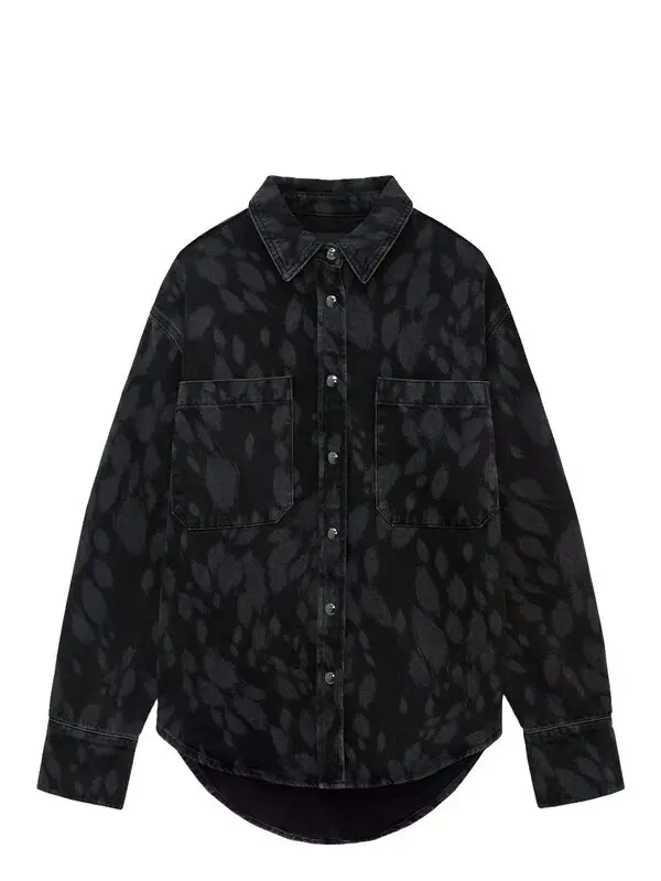 ANINE BING Samy Shirt Abstract Washed - Black