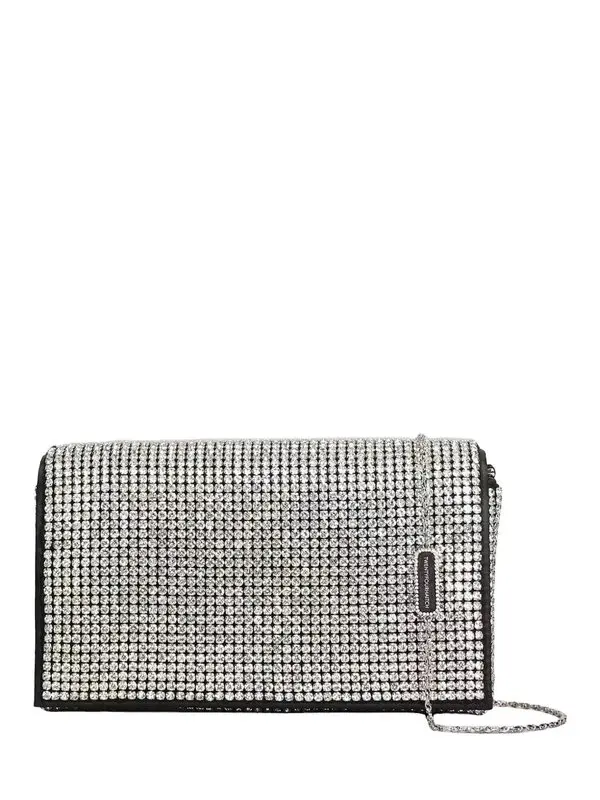 TWENTY FOURHAITCH Luniva Crystal-embellished Shoulder Bag - Silver