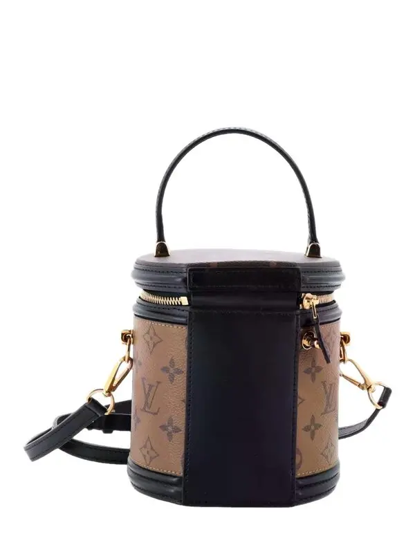 LOUIS VUITTON Cannes Handbag Reverse Monogram Canvas Satchel - Brown