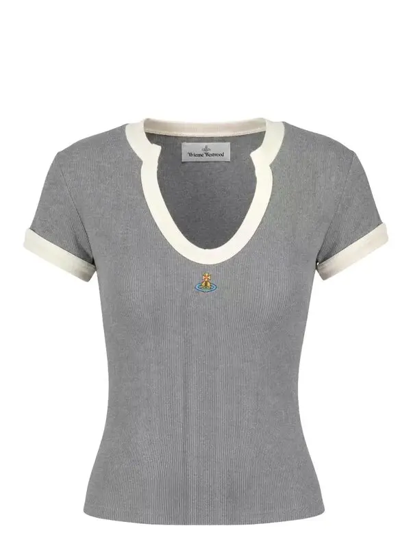 VIVIENNE WESTWOOD Ribbed T-shirt - Grey