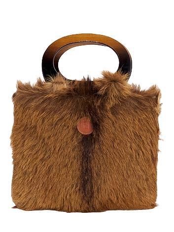 Fendi Fur Tote Bag - Brown