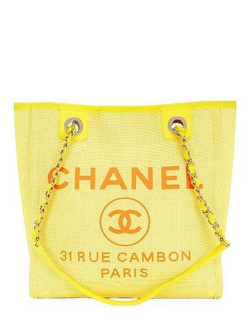 Chanel Mini Deauville Tote Bag - Yellow