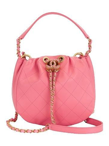 Chanel Calfskin Drawstring Bucket Bag - Pink