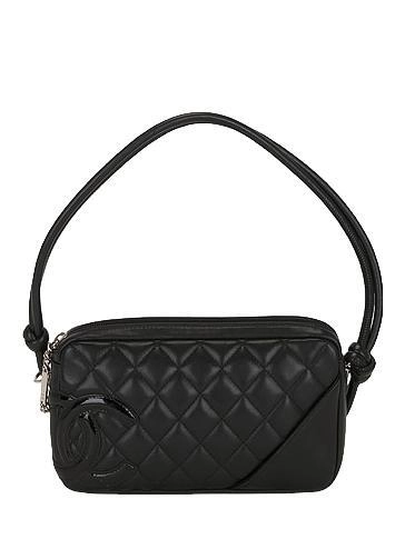 Chanel Calfskin Cambon Ligne Pochette Shoulder Bag - Black