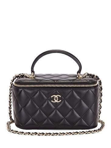 Chanel Lambskin Small Classic Vanity Case - Black