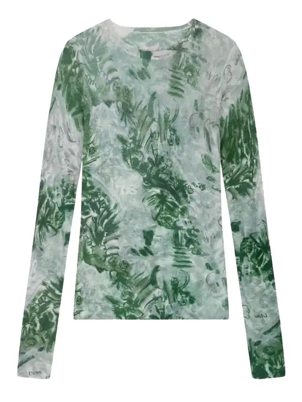 JNBY Printed Wool Sweater - Green