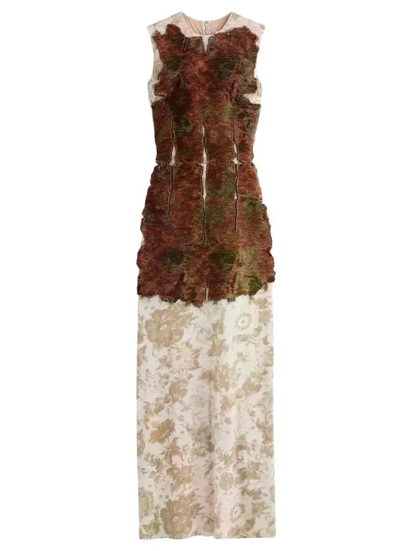 MAISON MARGIELA Tapestry Patch Jersey Maxi Dress - Neutrals
