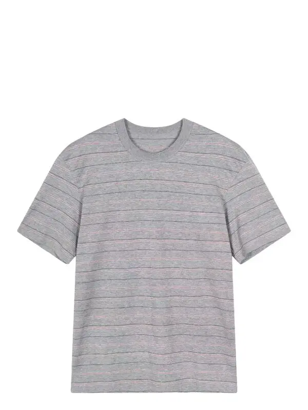 JNBY Stripe-print Relaxed-fit T-shirt - Grey