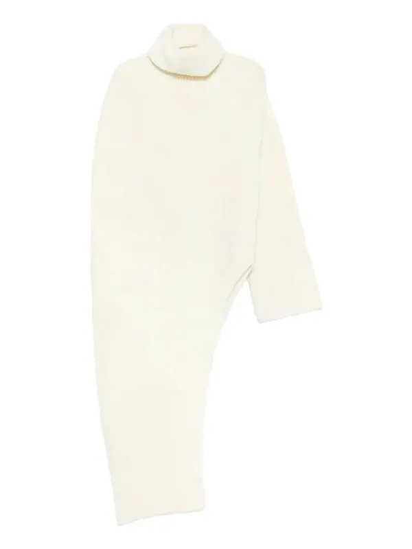 THELATEST Asymmetric Ribbed-knit Sweater - Neutrals