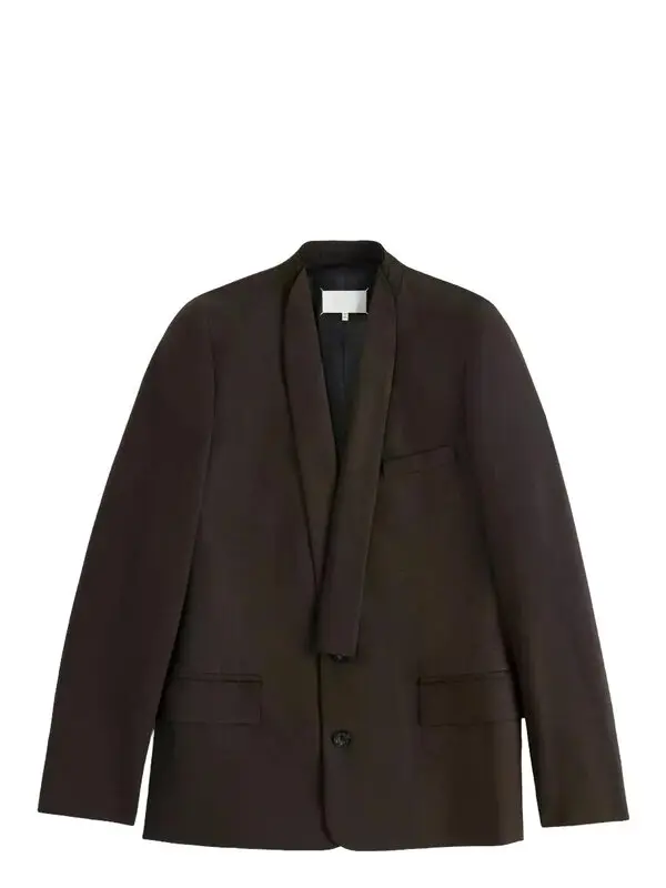 MAISON MARGIELA Minimal-collar Blazer - Brown