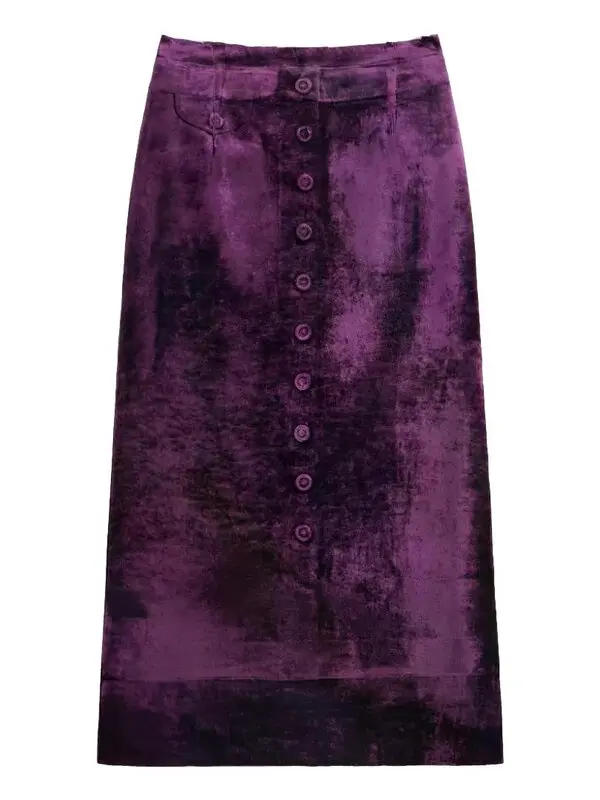 MAISON MARGIELA Fusion Button-front Midi Skirt - Purple