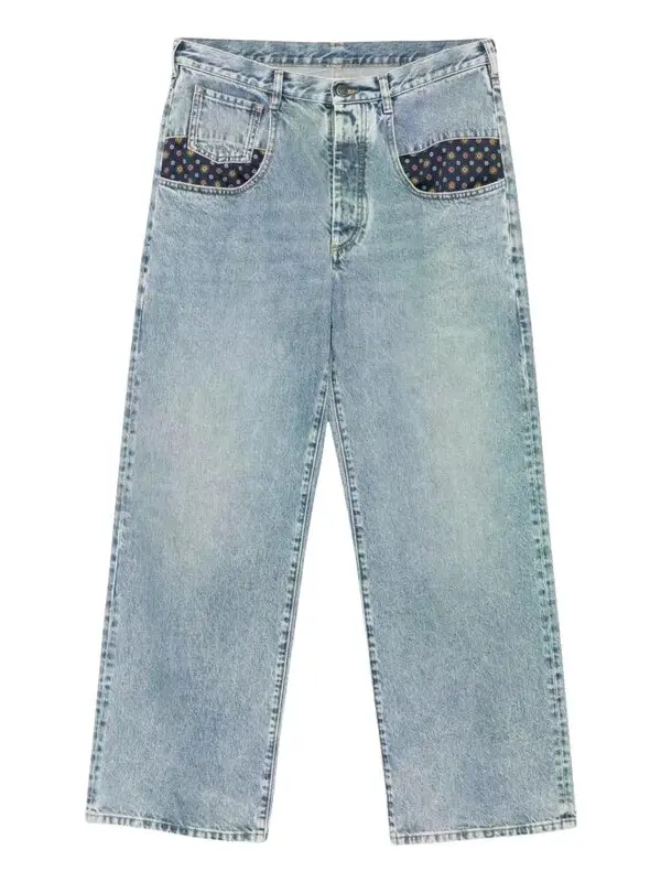 MAISON MARGIELA Paisley-print Insert Jeans - Blue
