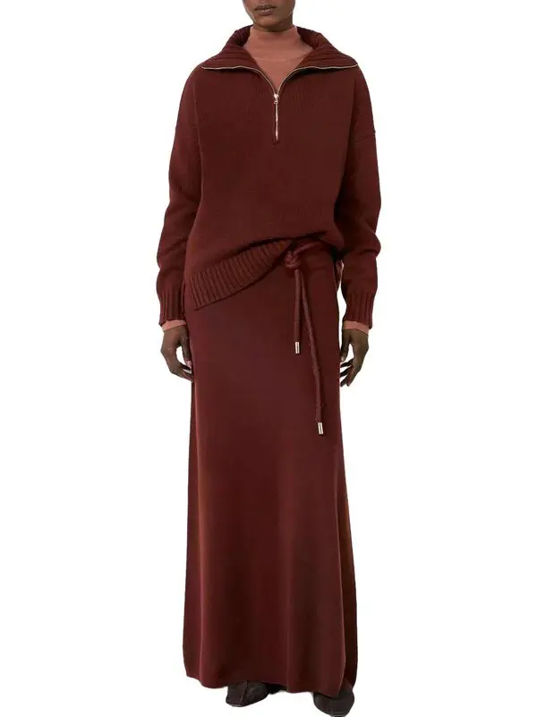 Max Mara Half-zip Cashmere Sweater - Brown