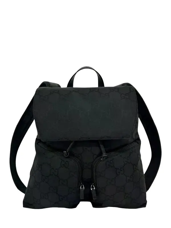 Gucci 20th Century Gg Canvas Backpack - Black