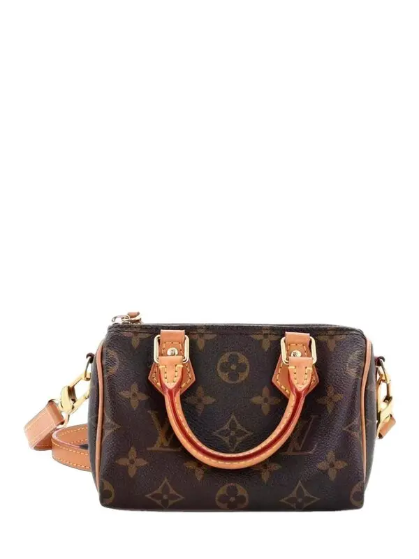LOUIS VUITTON Speedy Bandouliere Nm Bag Monogram Canvas Nano Crossbody Bag - Brown
