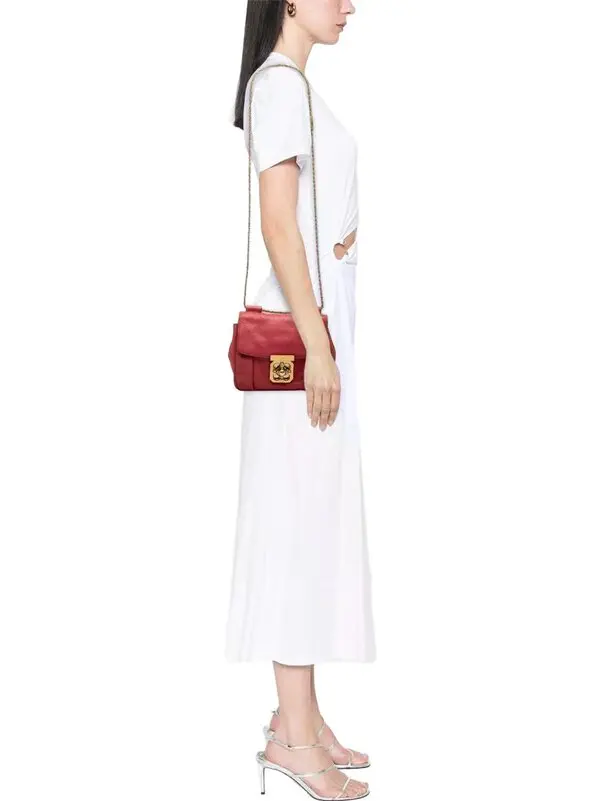 Chloé 2010 Small Grained Calfskin Elsie Crossbody Bag - Red