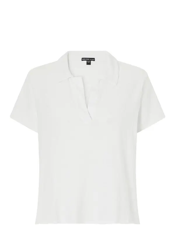 JAMES PERSE Cotton-piqué Polo Shirt - White