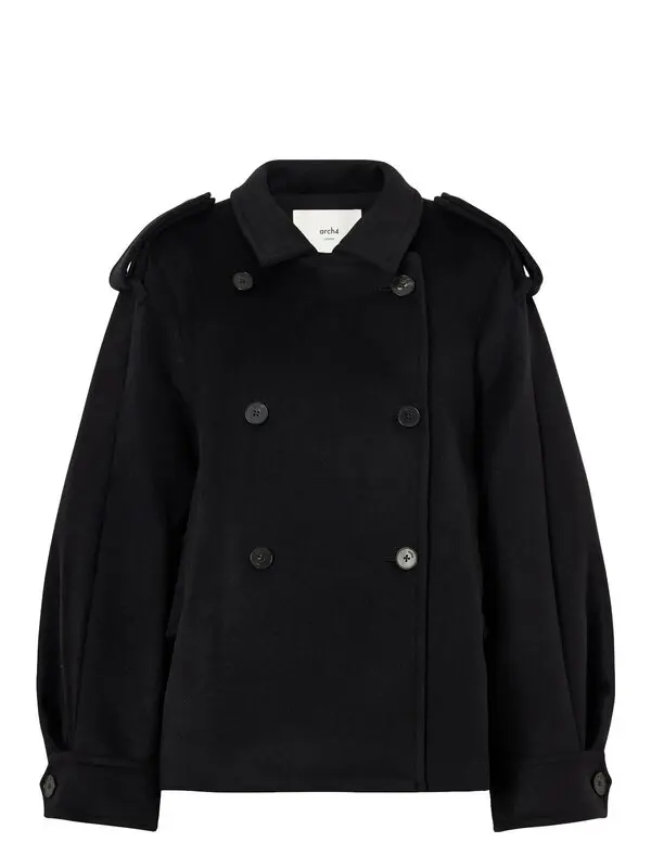 Arch4 Palace Wool Cashmere And Silk-blend Coat - Black