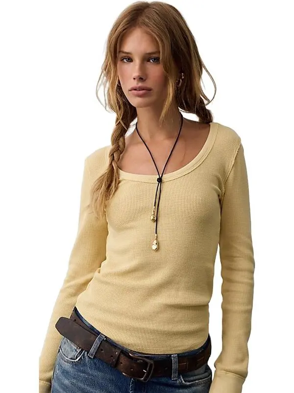 We The Free Easy Does It Scoop-neck Top At - Soybean